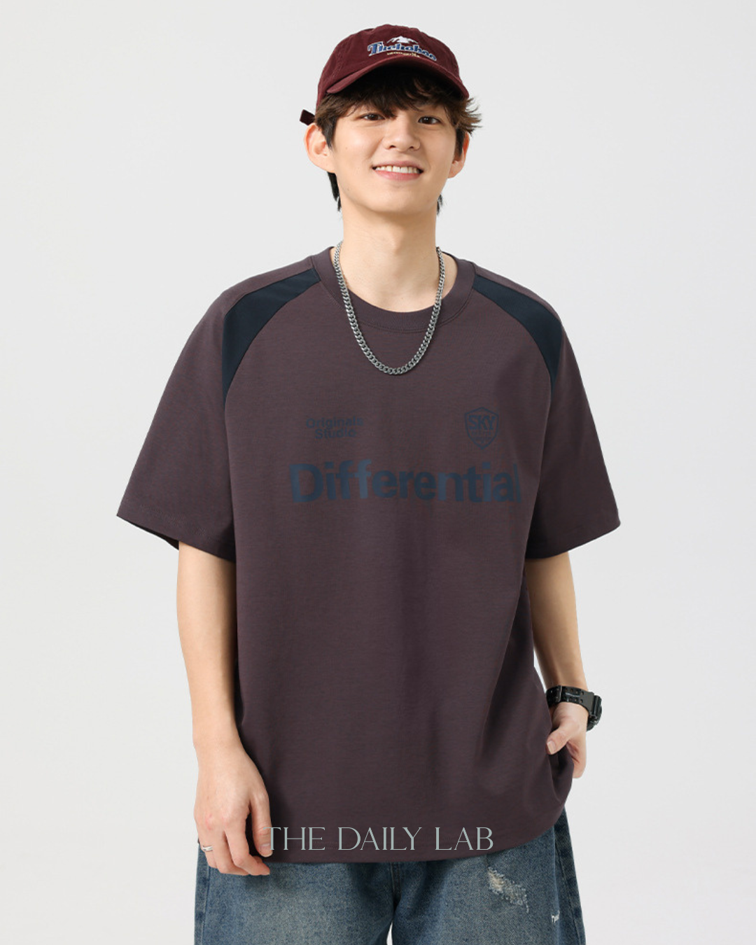 Differential Cotton Tee in Purple – The Daily Lab