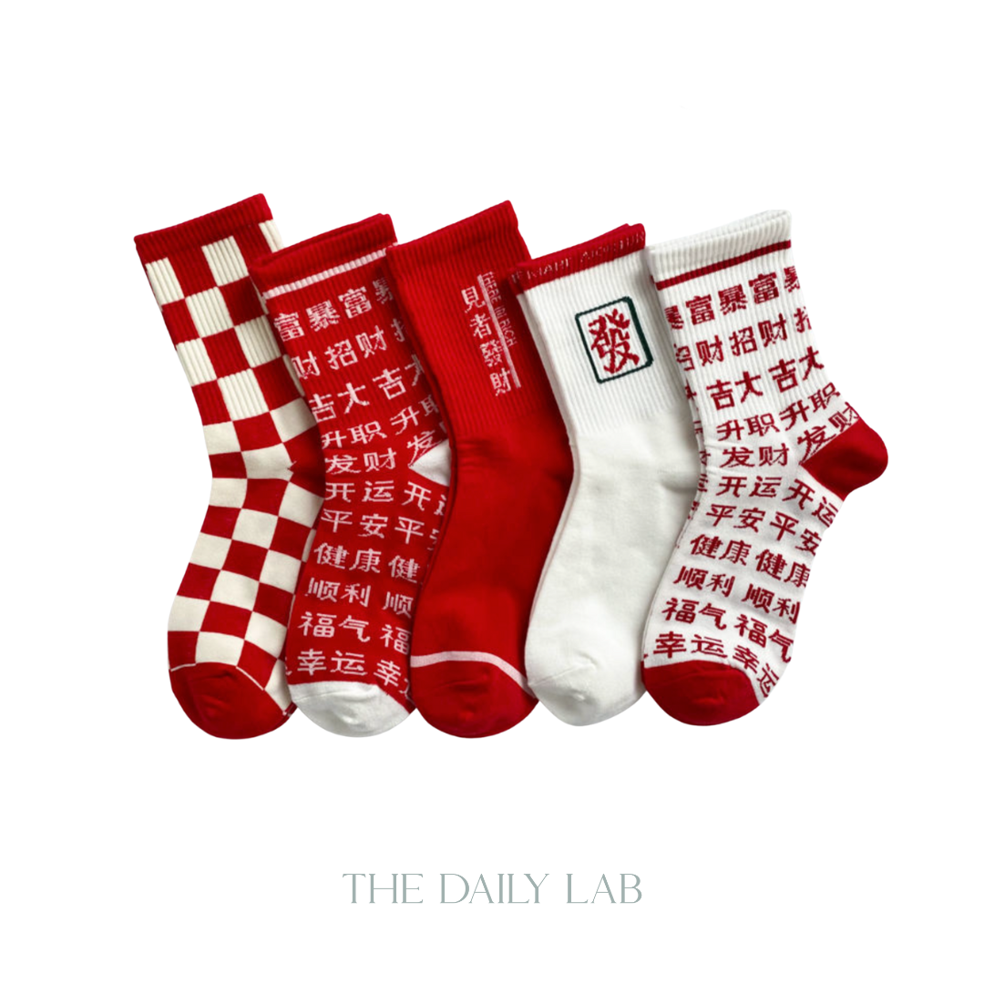 Mahjong Fa Cai Quarter Socks (Pre-Order) – The Daily Lab